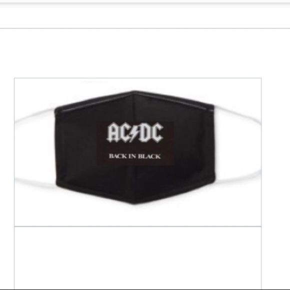Accessories | Ac Dc Face Mask | Poshmark